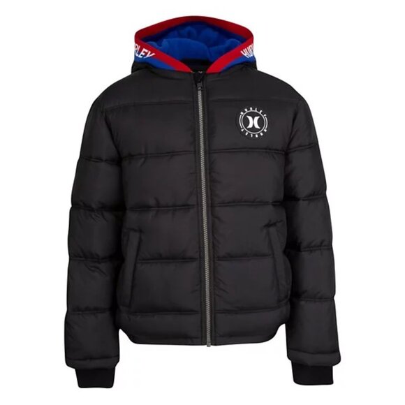 Hurley | Jackets & Coats | Hurley Boys Youth S Black Insulated Hooded ...